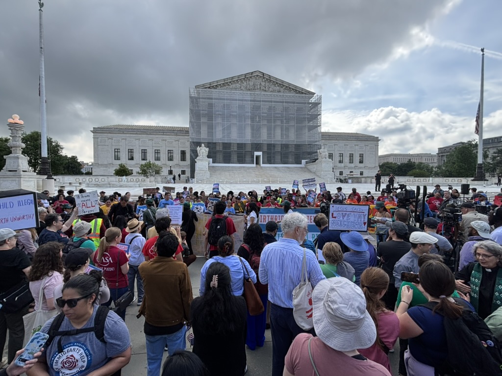Immigrant Advocates Protest Outside Supreme Court As Justices Hear Oral ...